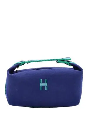 HERMES Pm Bride-a-brac Travel Case - Blue