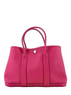 HERMES 30 Garden Party Tote Leather - Purple