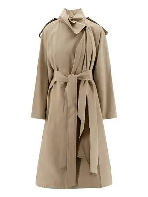 R2W Lumira Linen And Cotton Trench - Beige