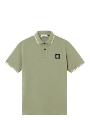 Stone Island Stretch Organic Cotton Polo Shirt - Green