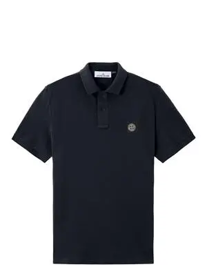 Stone Island Stretch Organic Cotton Polo Shirt - Blue