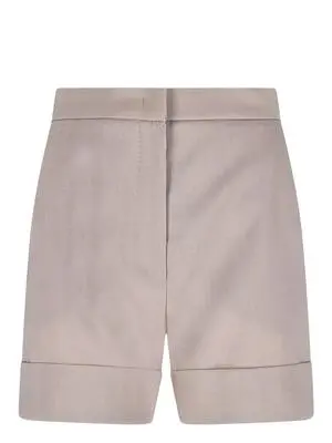 Max Mara Virgin Wool, Mohair And Silk Bermuda Shorts - Pink