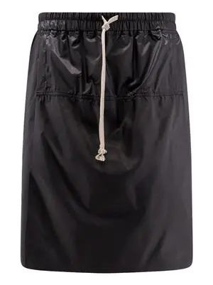 MONCLER + RICK OWENS Kiltshorts With Drawstring - Black