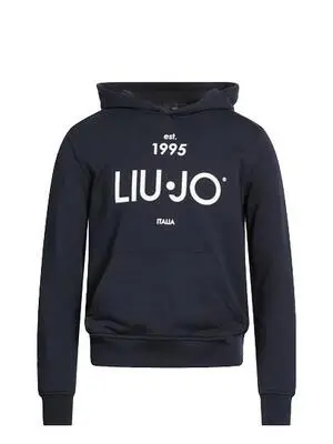 LIU •JO MAN Cotton Logo Sweatshirt - Navy