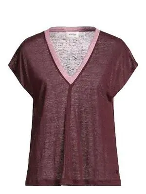 OTTOD'AME Short Sleeve V-neck Top - Purple