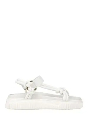 VOILE BLANCHE Lisa 34 Leather Sandals - White