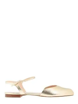 Agl Leather Ballet Flats - Gold