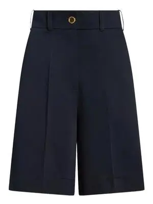 Patou Pleated Bermuda Shorts - Blue