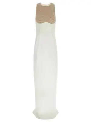 Elisabetta Franchi Sleeveless Maxi Dress - White