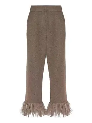 LISA YANG Fringed Trousers - Brown