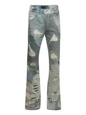 WHO DECIDES WAR BY EV BRAVADO Unearthed Distressed Jeans - Blue