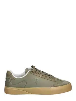 TRUSSARDI Logo-detail Leather Sneakers - Green