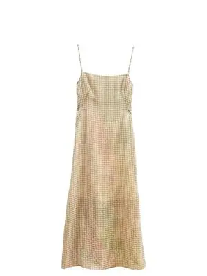 REJINA PYO Kennedy Check Midi Dress - Neutrals