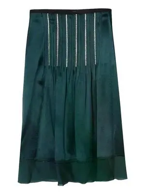 3.1 Phillip Lim Crystal-inlay Slip Midi Skirt - Green