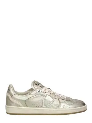 Philippe Model Lace-Up Low Top Sneakers Gold