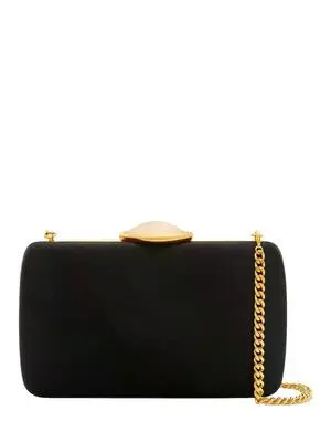 Oscar De La Renta Stone-clasp Clutch - Black
