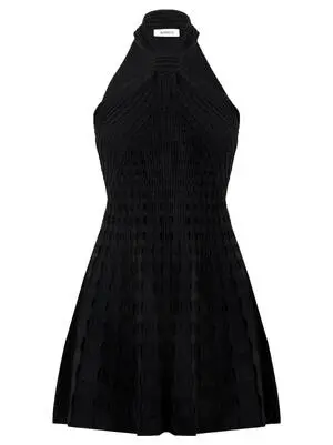 Simkhai Eyelet-knit Mini Dress - Black