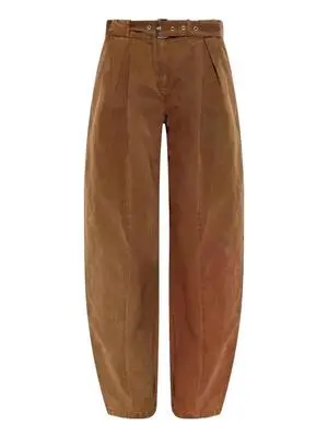 Blumarine Pleated Belted Trousers - Brown