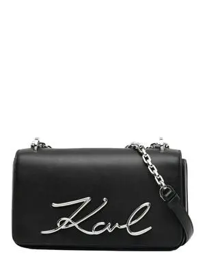 Karl Lagerfeld Signature Chain Crossbody Bag - Black