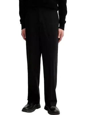 LES DEUX Pleated Trousers - Black