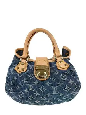 LOUIS VUITTON Louis Vuitton 2005 Pleaty Monogram Tote Blue