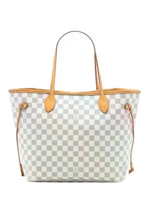 LOUIS VUITTON 2011 Damier Azur Neverfull Mm Tote Bag - White