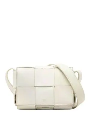 Bottega Veneta Extra Mini Nappa Maxi Intrecciato Cassette Crossbody Bag - White