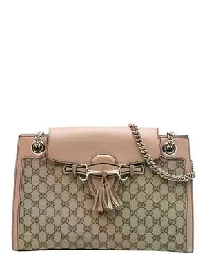 Gucci Large Gg Canvas Emily Shoulder Bag - Brown