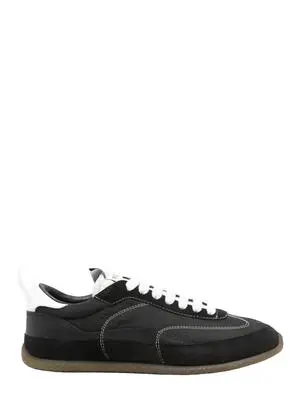 Alexander McQueen Panelled Top-stitched Sneakers - Black