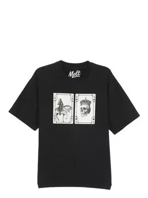 MELT Graphic-print Round-neck T-shirt - Black