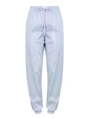 Attico Striped Drawstring Trousers - Blue