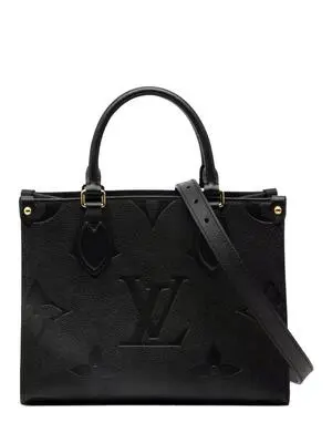 LOUIS VUITTON 2021-2025 Monogram Empreinte Onthego Pm Satchel - Black