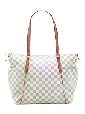 LOUIS VUITTON 2014 Damier Azur Totally Mm Tote Bag - White