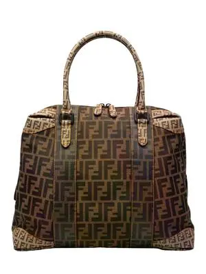 Fendi 2000-2010 Large Zucca Tote Bag - Brown