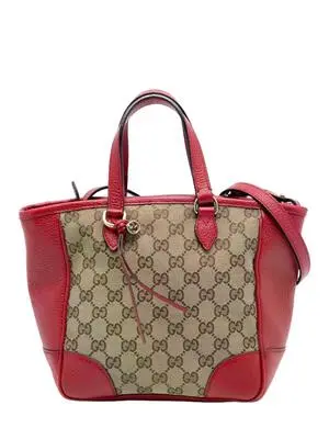 Gucci Gg Canvas Bree Satchel - Brown