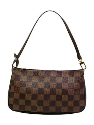 LOUIS VUITTON 2002 Damier Ebene Navona Shoulder Bag - Brown