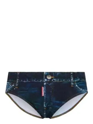 Dsquared2 Logo Detail Swim Trunks - Blue