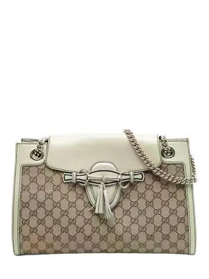 Gucci Large Gg Canvas Emily Shoulder Bag - Brown