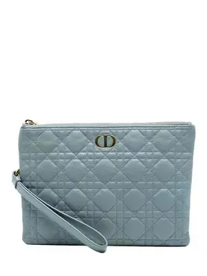 DIOR 2023 Medium Calfskin Cannage Caro Daily Pouch