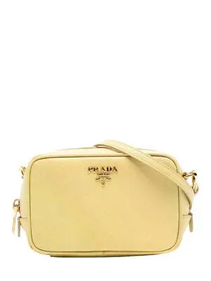 Prada Saffiano Lux Camera Crossbody Bag - Yellow