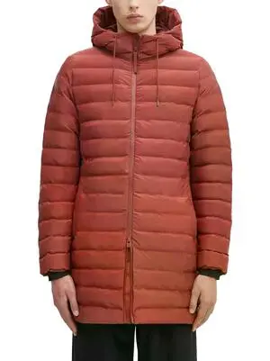 Rains Lohja Curve W3t3 Hooded Padded Coat - Red