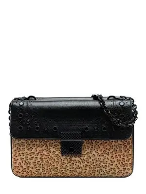 Bottega Veneta Leopard Print Pony Hair Shoulder Bag - Brown