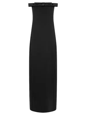 TOM FORD Bow-detail Strapless Maxi Dress - Black