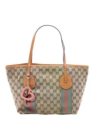 Gucci Gg Canvas Web Jolie Tote Bag - Brown