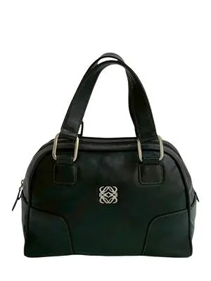 Loewe Leather Anagram Handbag - Black