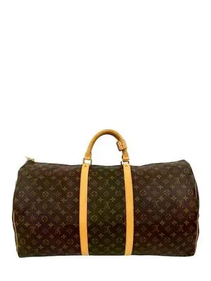LOUIS VUITTON 1999 Monogram Keepall 60 Travel Bag - Brown
