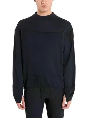 CIELE Crew-neck Long-sleeved Performance Sweatshirt - Black