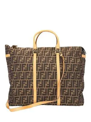 Undefined Fendi Zucca Boston Bag - Brown