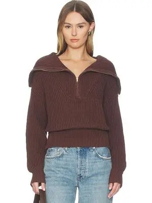 SNDYS Hayley Zip Jumper - Chocolate