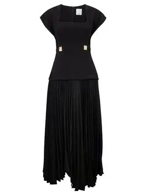 Acler Pleated Maxi Dress - Black